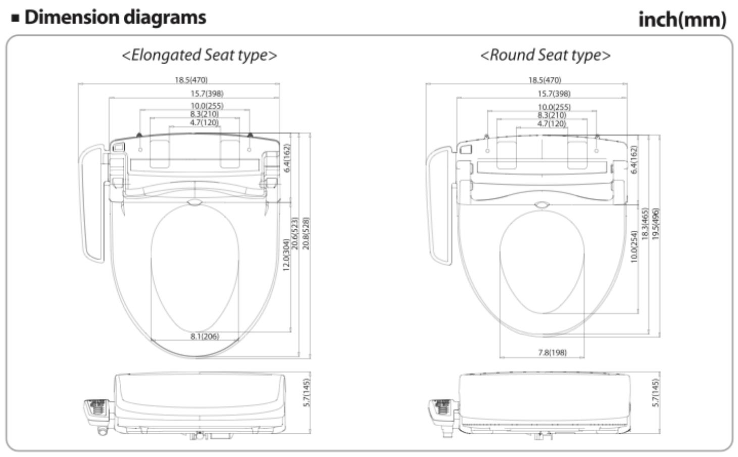 Clean Sense 1500 Bidet Seat Available in Round or Elongated