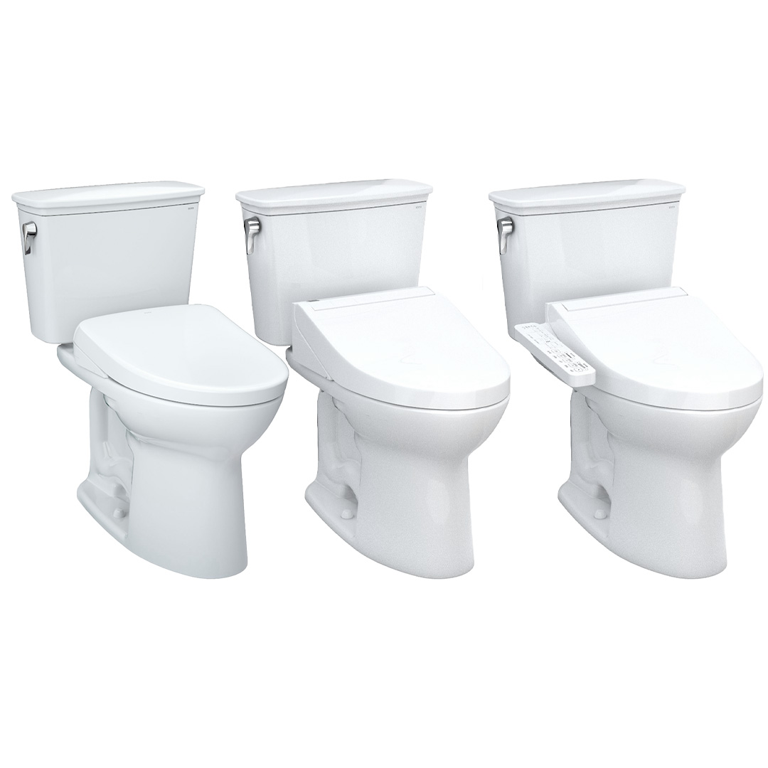 TOTO Drake Transitional Toilet and Bidet Seat WASHLET+ Systems - ManyBidets