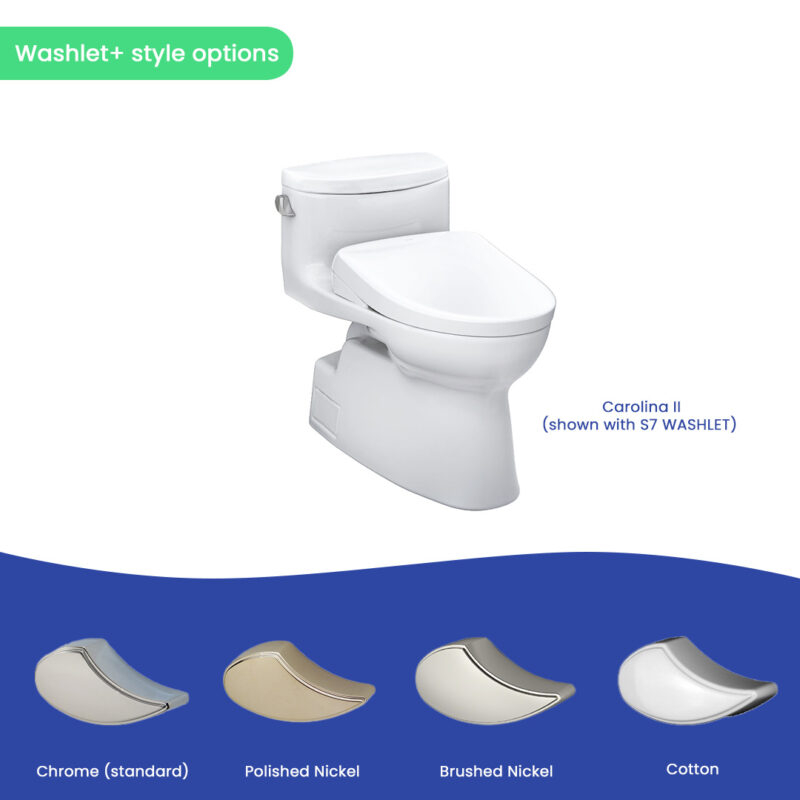 TOTO Carolina II Toilet and Bidet Seat WASHLET+ Systems - ManyBidets