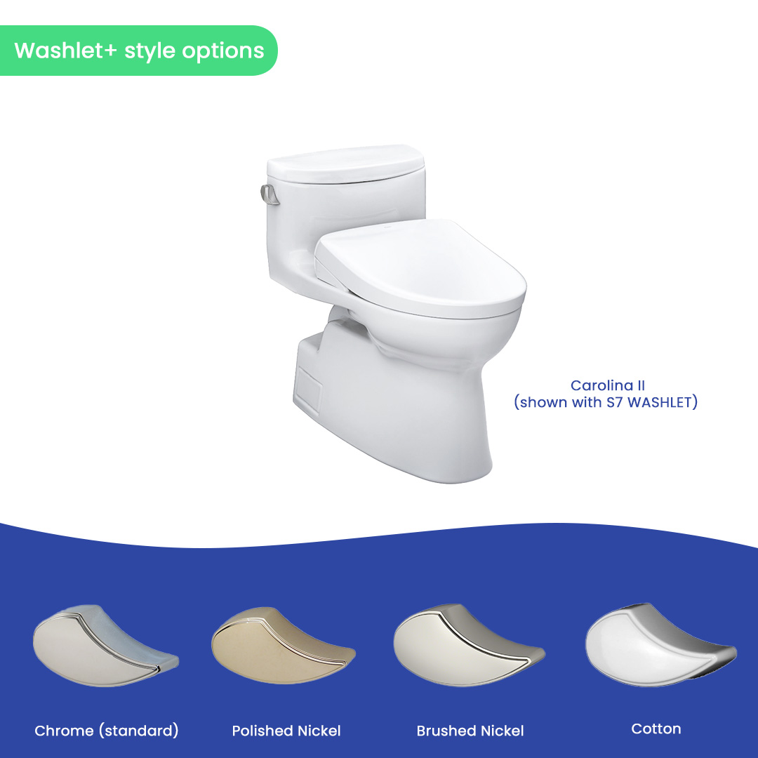 TOTO Carolina II Toilet and Bidet Seat WASHLET+ Systems - ManyBidets