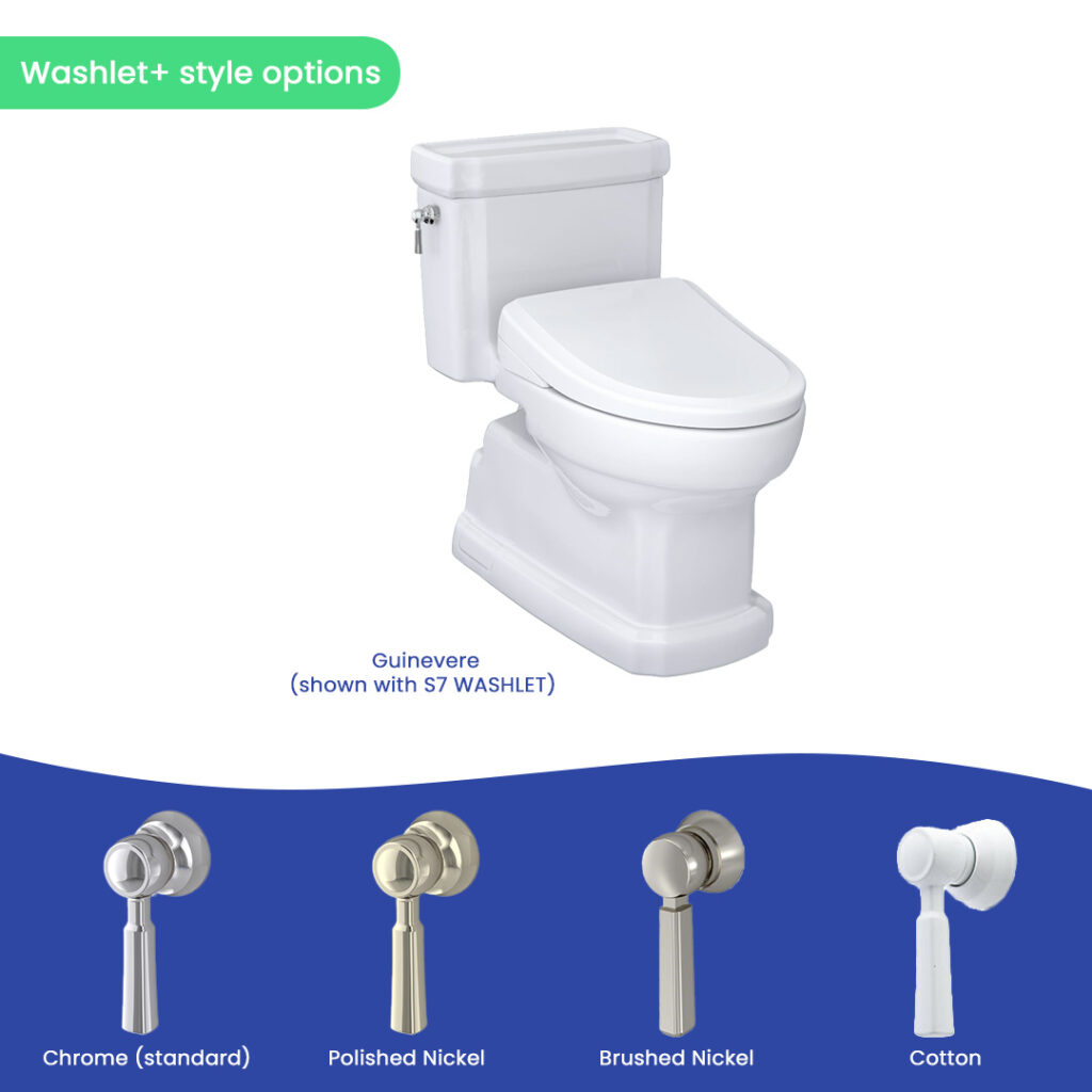 TOTO Guinevere Toilet and Bidet Seat WASHLET+ Systems - ManyBidets